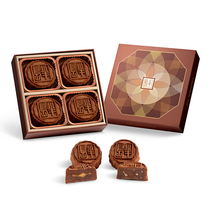 The Peninsula Boutique & Café - 6 x Mini Chocolate Egg Custard Mooncake ...